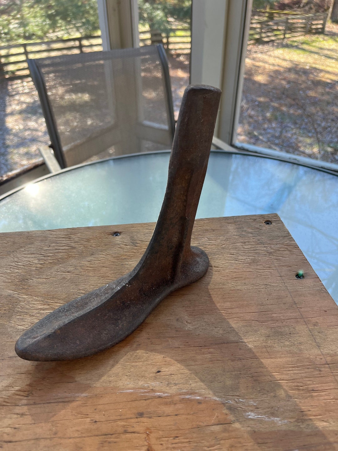 Vintage Cast Iron Cobbler's Shoe Last Repurpose As: Paper Weight Door ...