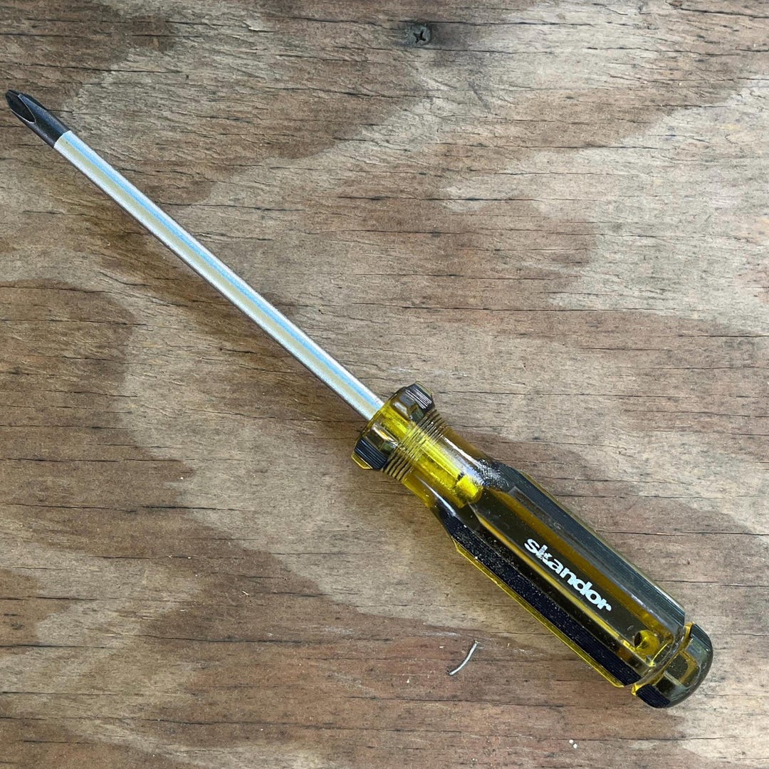Vintage Skandor 10.25" Phillips Head Screwdriver - Black and Yellow ...