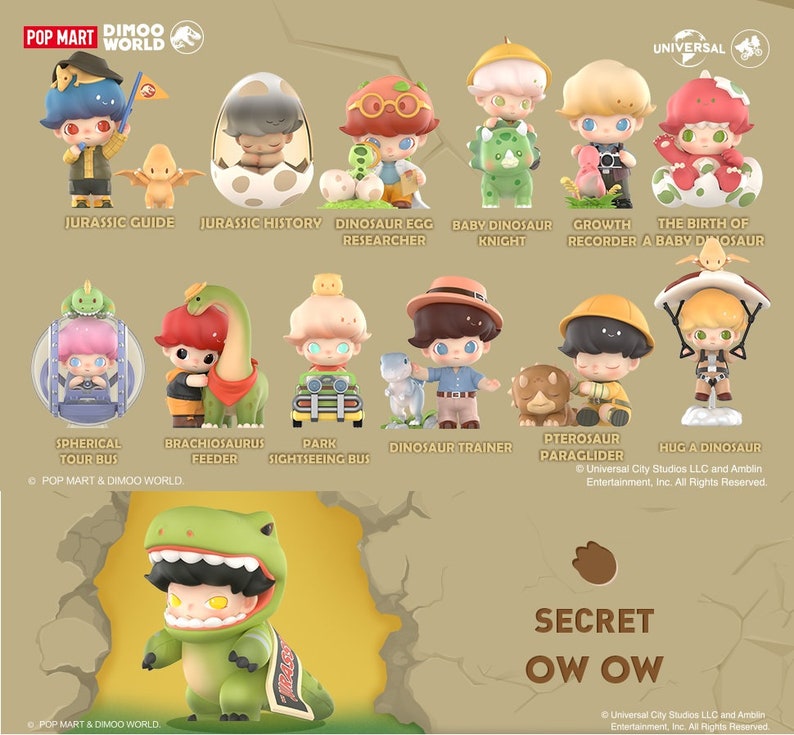 POPMART Dimoo Jurassic World Series 13 Secret Chase-owow - Etsy