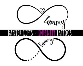 Eternity Infinity Love Engagement Wedding Ring Temporary Tattoo Sticker ...
