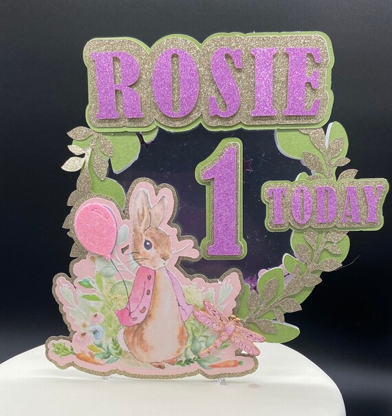 Flopsy Bunny 3D Shaker Cake Topper - Etsy