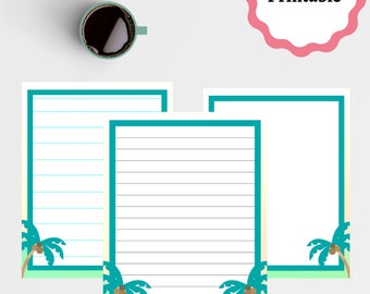 Palm Tree Stationary - Etsy