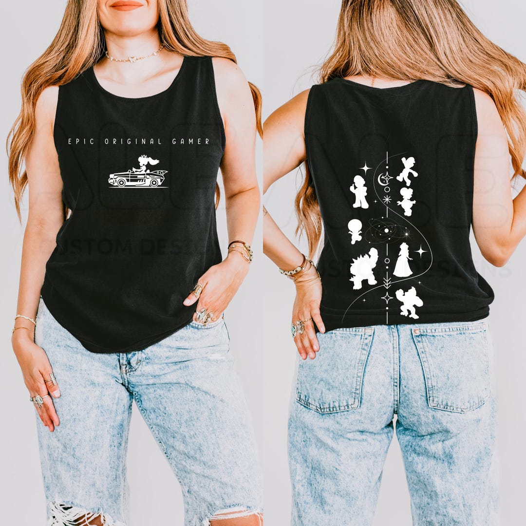 Vintage Mario and Characters Comfort Colors® Tank Top, Retro Mario ...