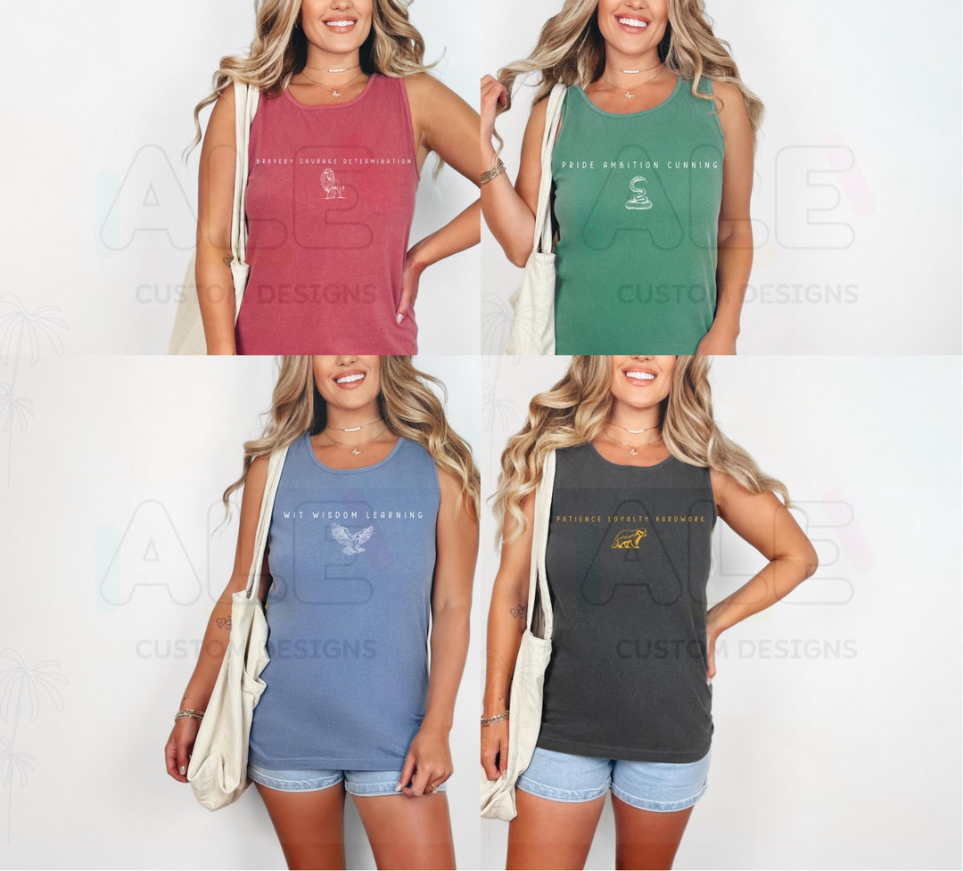 Comfort Colors® Wizarding School House Tank Top Shirt, HP House Shirt ...