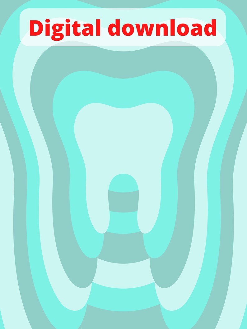 Retro Tooth Dental Office Wall Art Instant Digital Download Poster ...