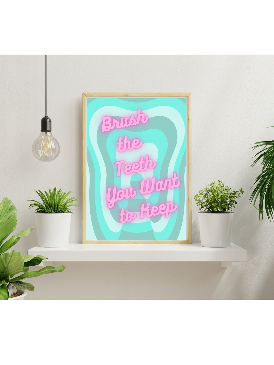Retro Tooth Art for Dental Office PDF Instant Digital Download “ Brush ...