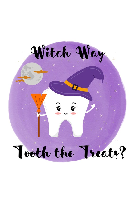 Cute Sweet Tooth Witch Instant Download Print for Halloween | Etsy