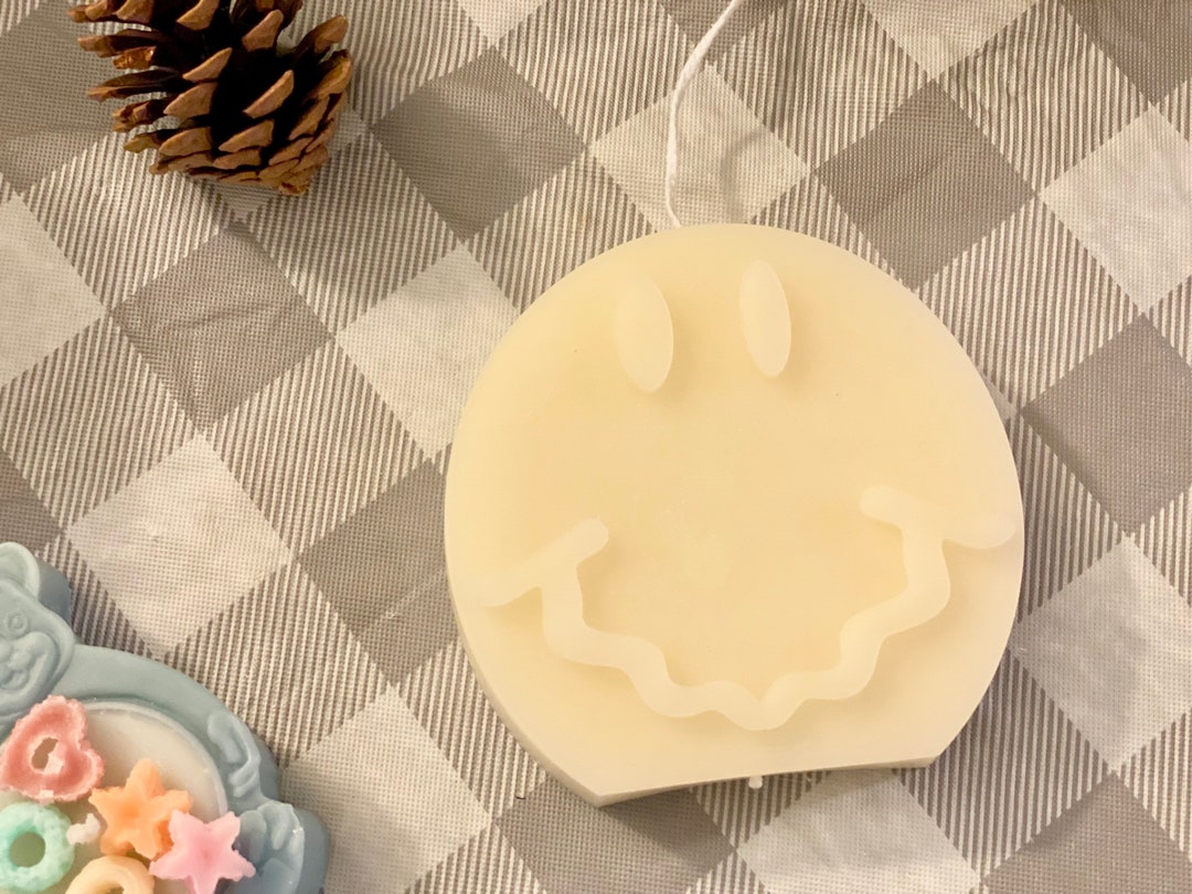 Smiley Face Candle Happy Face Candle Modern Candle Holiday - Etsy