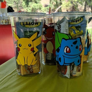 Pokemon Party Favors / Pikachu Goodie Cups / Party Goodie Bags - Etsy