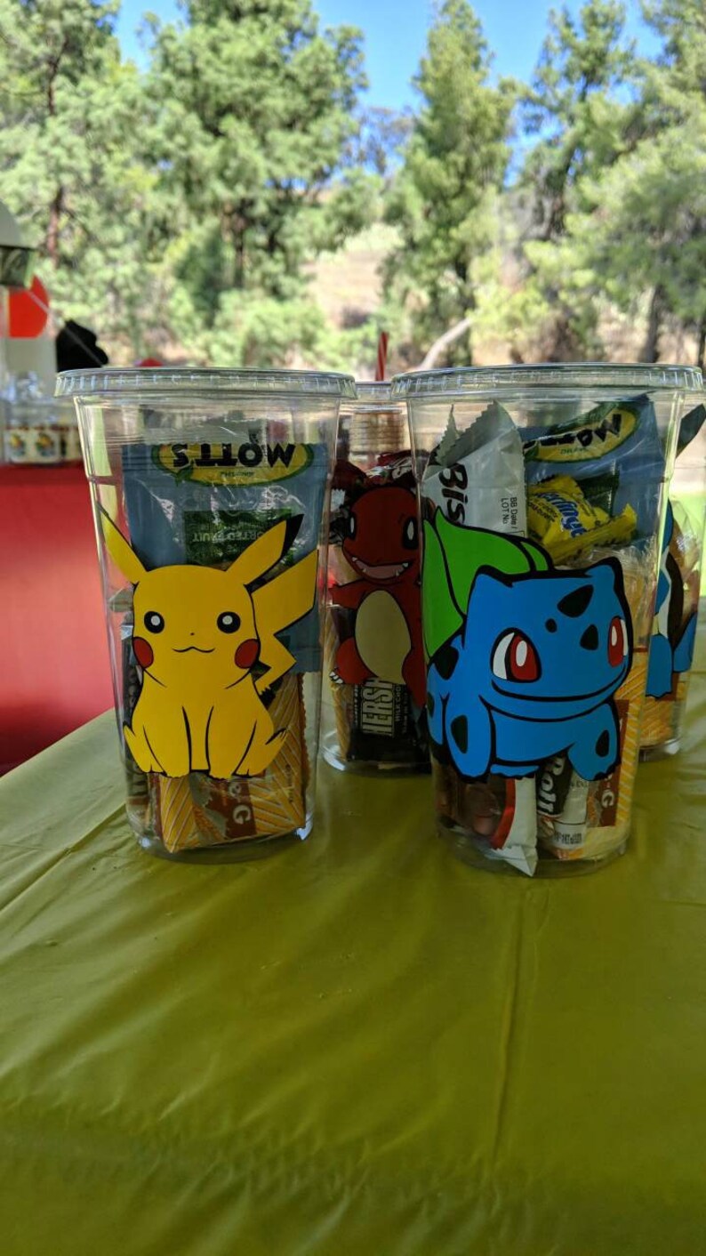 Pokemon Party Favors / Pikachu Goodie Cups / Party Goodie Bags - Etsy