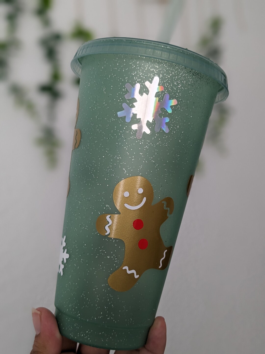 Christmas Cold Cup / Gingerbread Man Christmas Cup / - Etsy