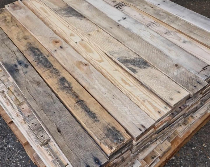 1-150 Sqm Reclaimed Pallet Wall Cladding - Kiln Dried Boards, Planks ...