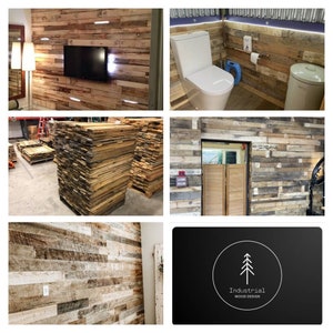 Reclaimed Pallet Wood Wall Cladding Recycled Timber Planks - Etsy UK