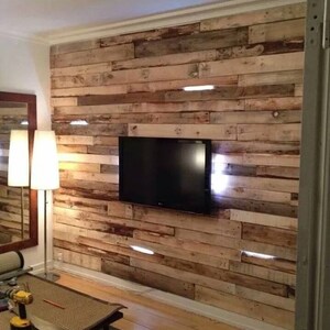 Reclaimed Pallet Wood Wall Cladding Recycled Timber Planks - Etsy UK