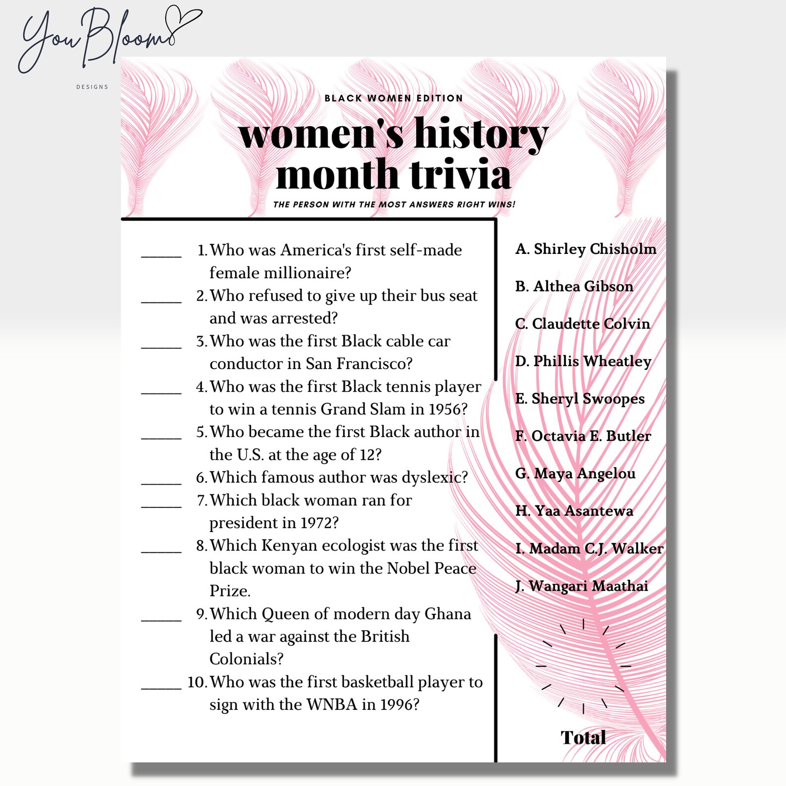 Women's History Month Trivia, Herstory, Girl Power, Youth Group Game ...