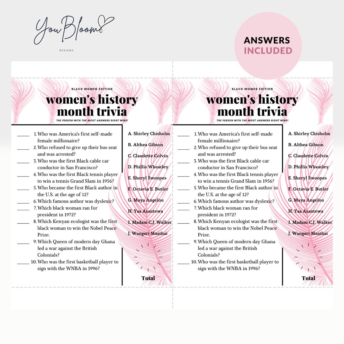 Women's History Month Trivia, Herstory, Girl Power, Youth Group Game ...