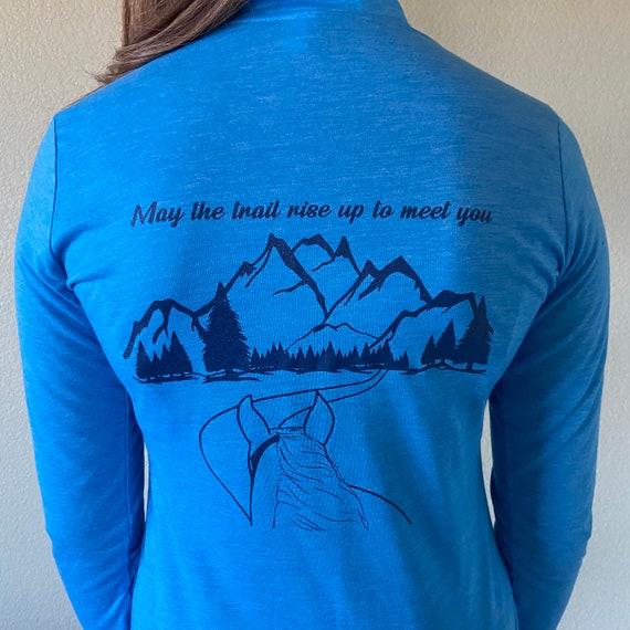 Trail Rider Shirt/equestrian Quarter Zip/equestrian Sunshirt/ - Etsy