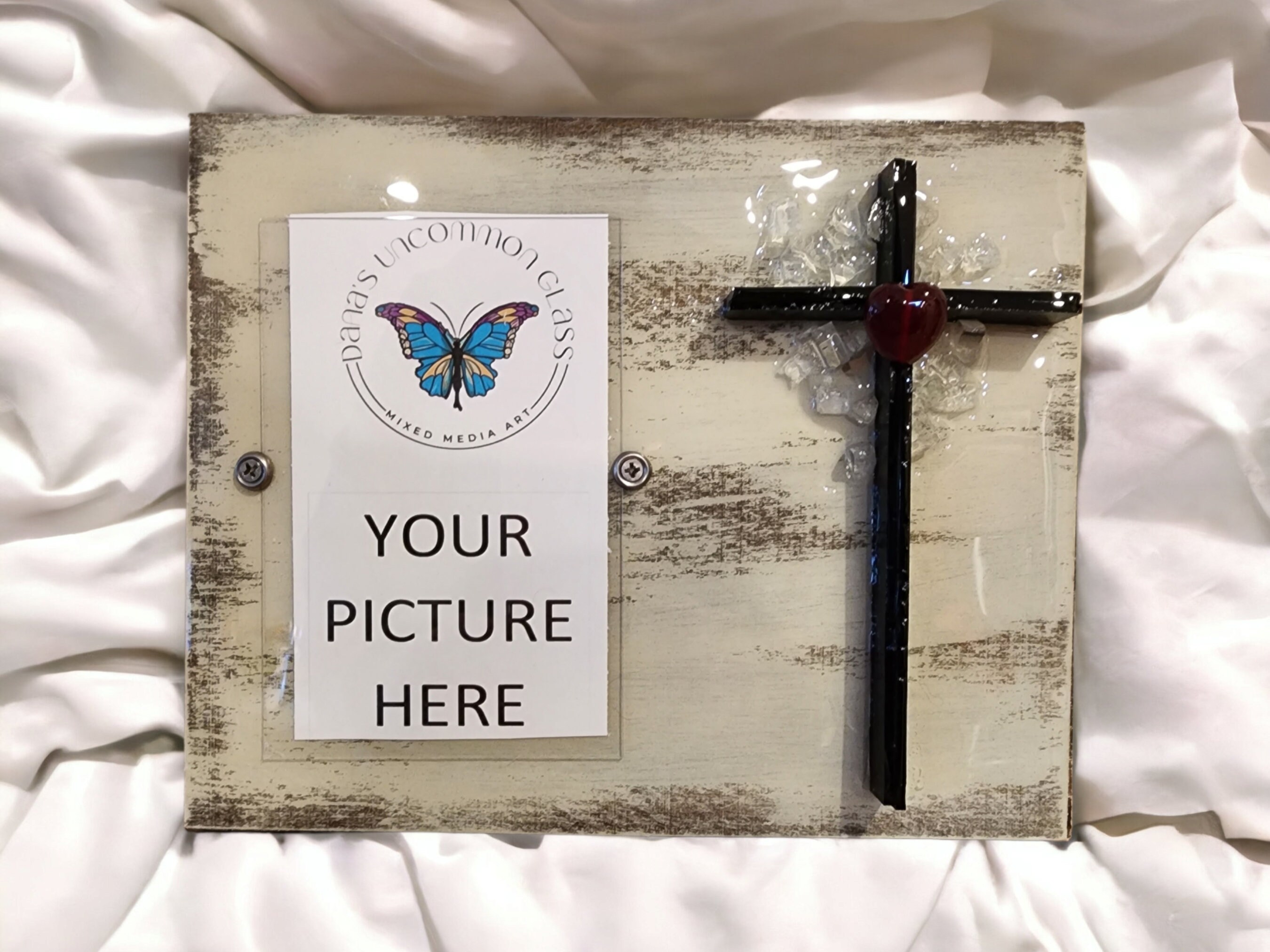 Glass Cross Picture Frame Rustic Cross Picture Frame Mixed - Etsy
