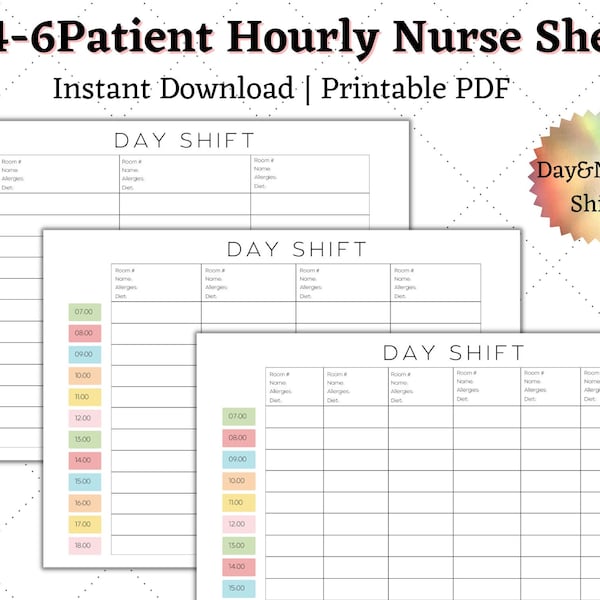 Nurse Report Sheet Med Surg With Hourly Rounding - Etsy Canada
