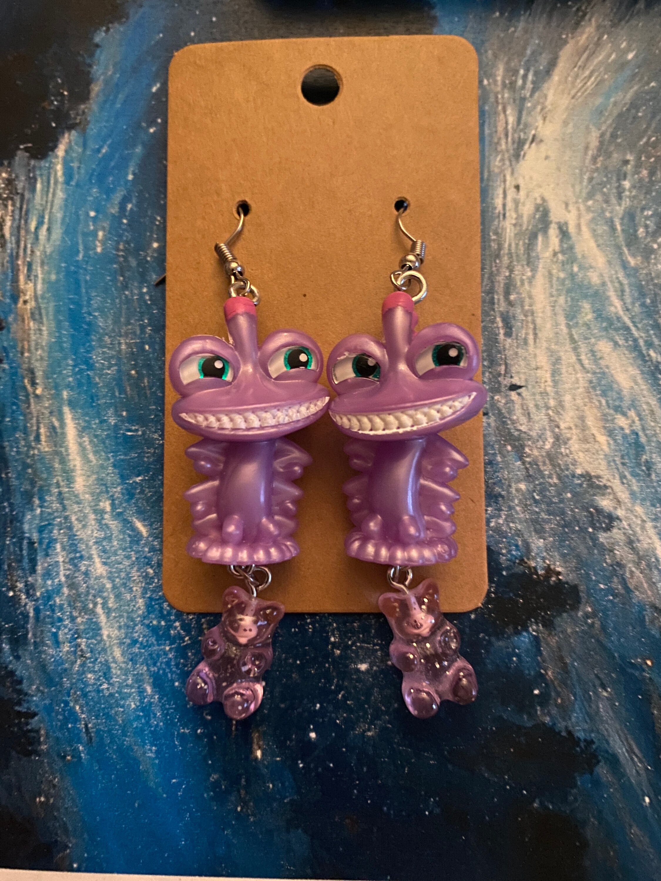 Randall and Roz Monsters Inc Doorable Earrings - Etsy