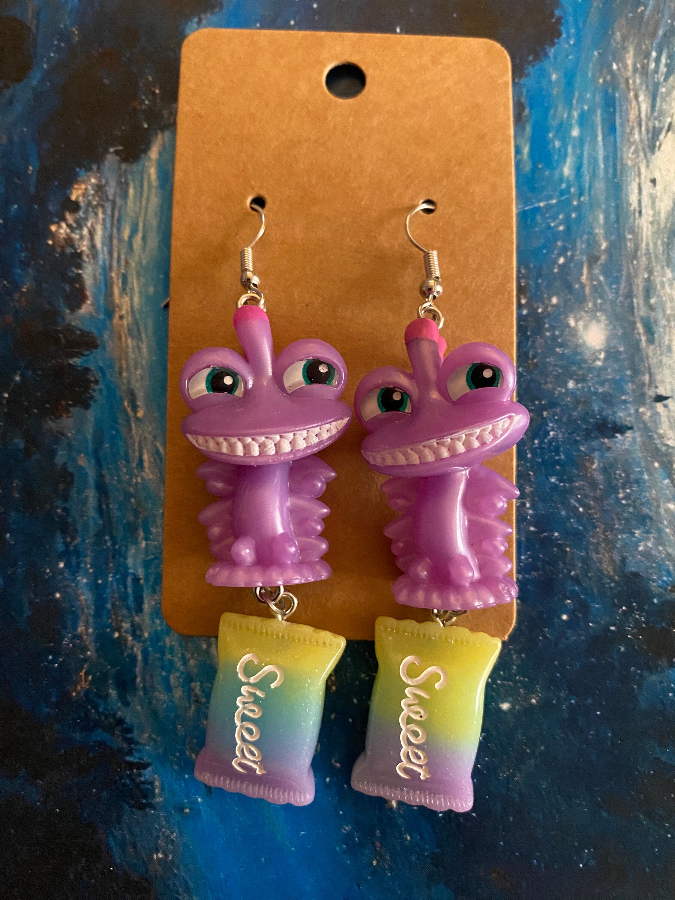 Randall and Roz Monsters Inc Doorable Earrings - Etsy