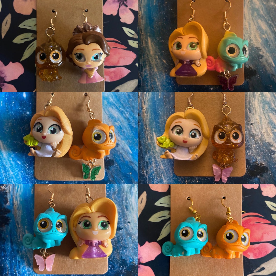 Rapunzel Pascal Doorable Tangled Earrings - Etsy