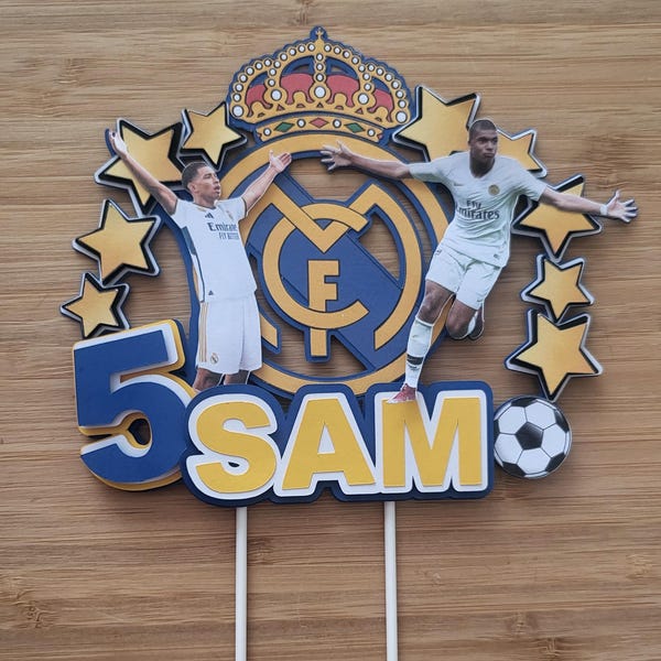 Real madrid cake topper - Etsy Portugal