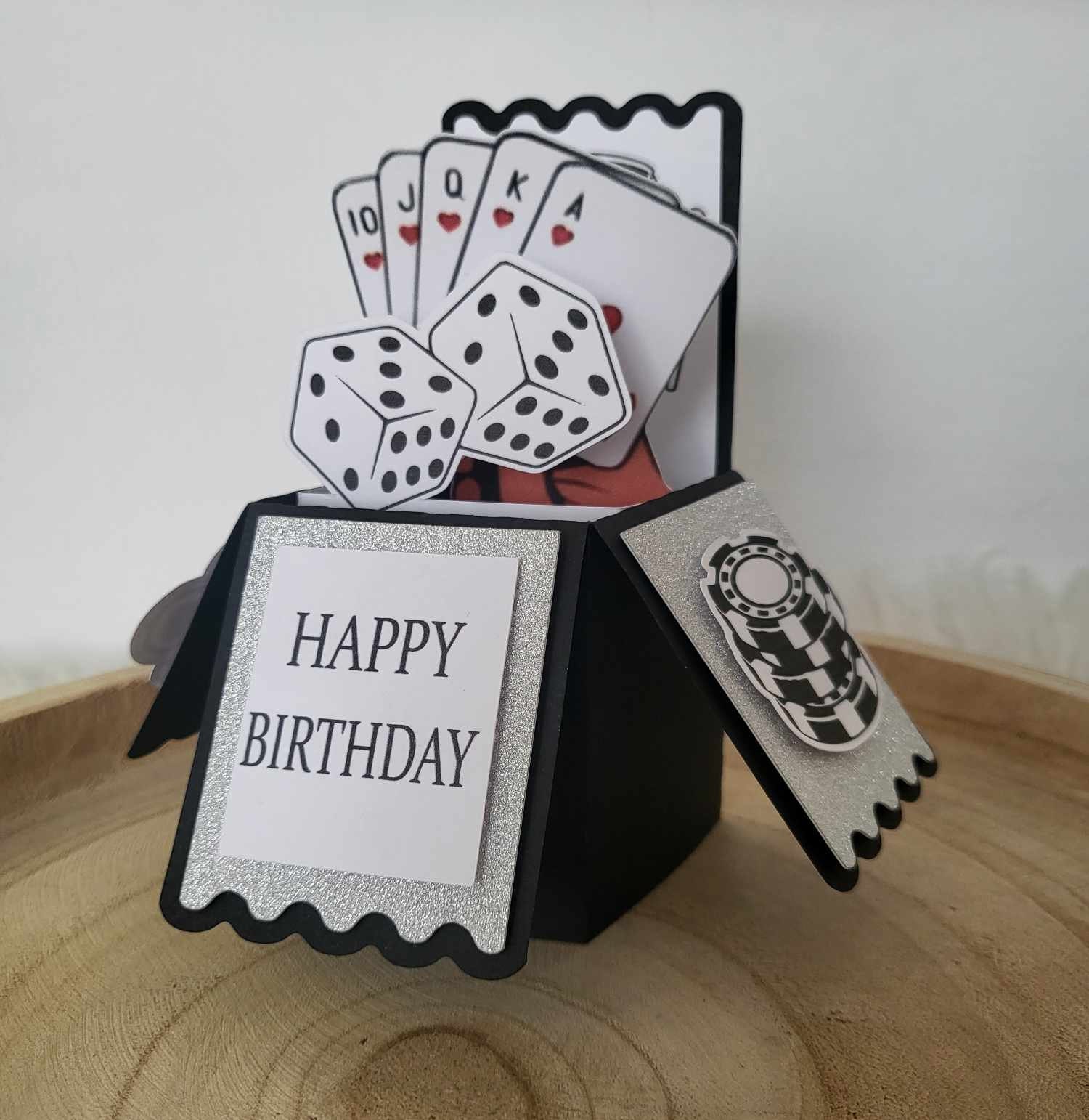 Casino / Poker / Cards / Slot Machine Themed Birthday Pop up Card - Etsy