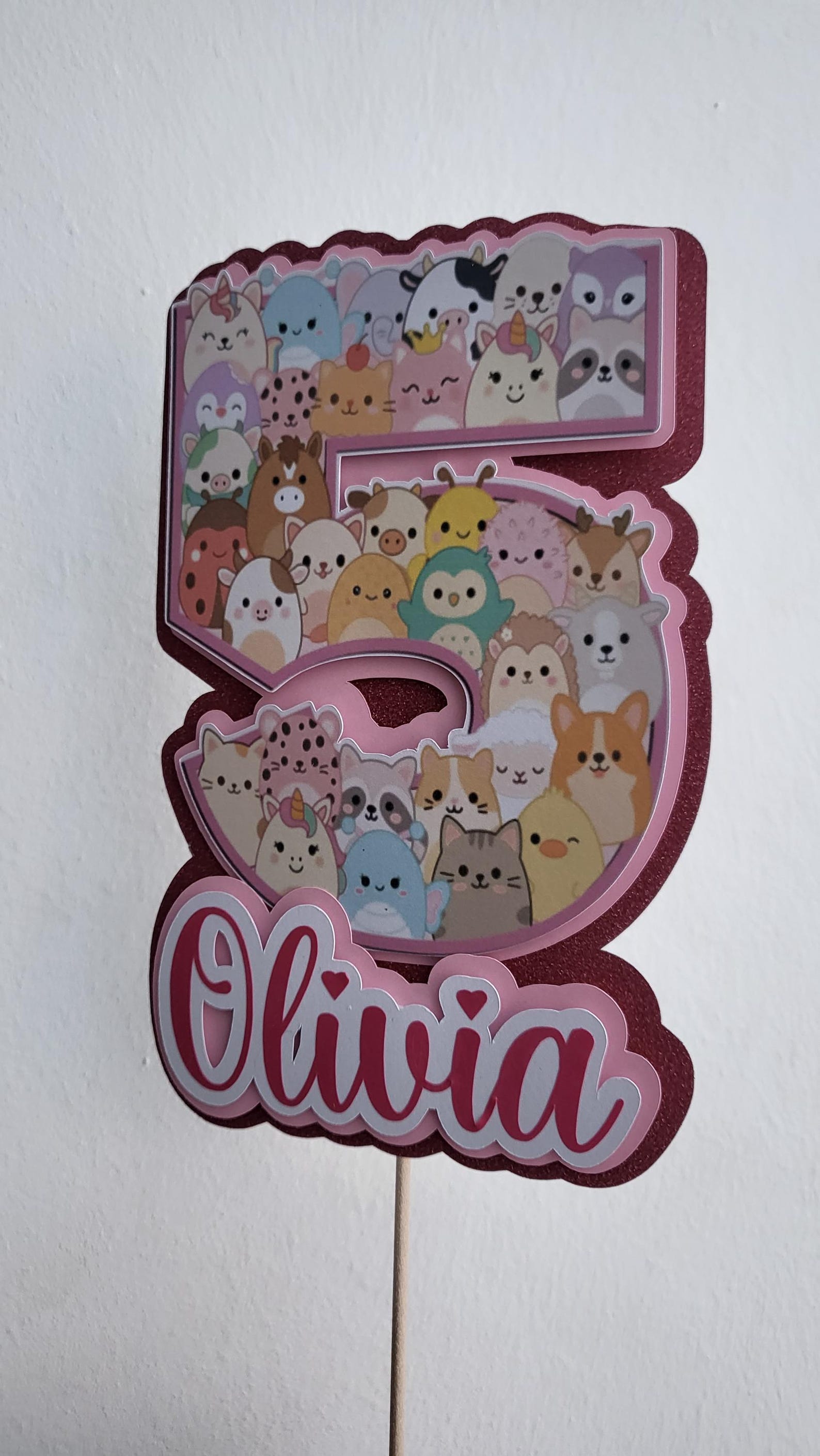 Squish Mallow Animals Boys Girls Themed Personalised Birthday Cake ...