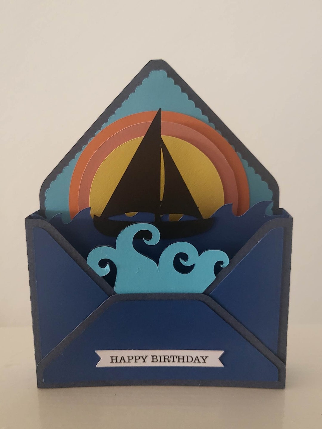 Sailing Yacht Boat Sunset Themed 3D Pop up Birthday Card - Etsy
