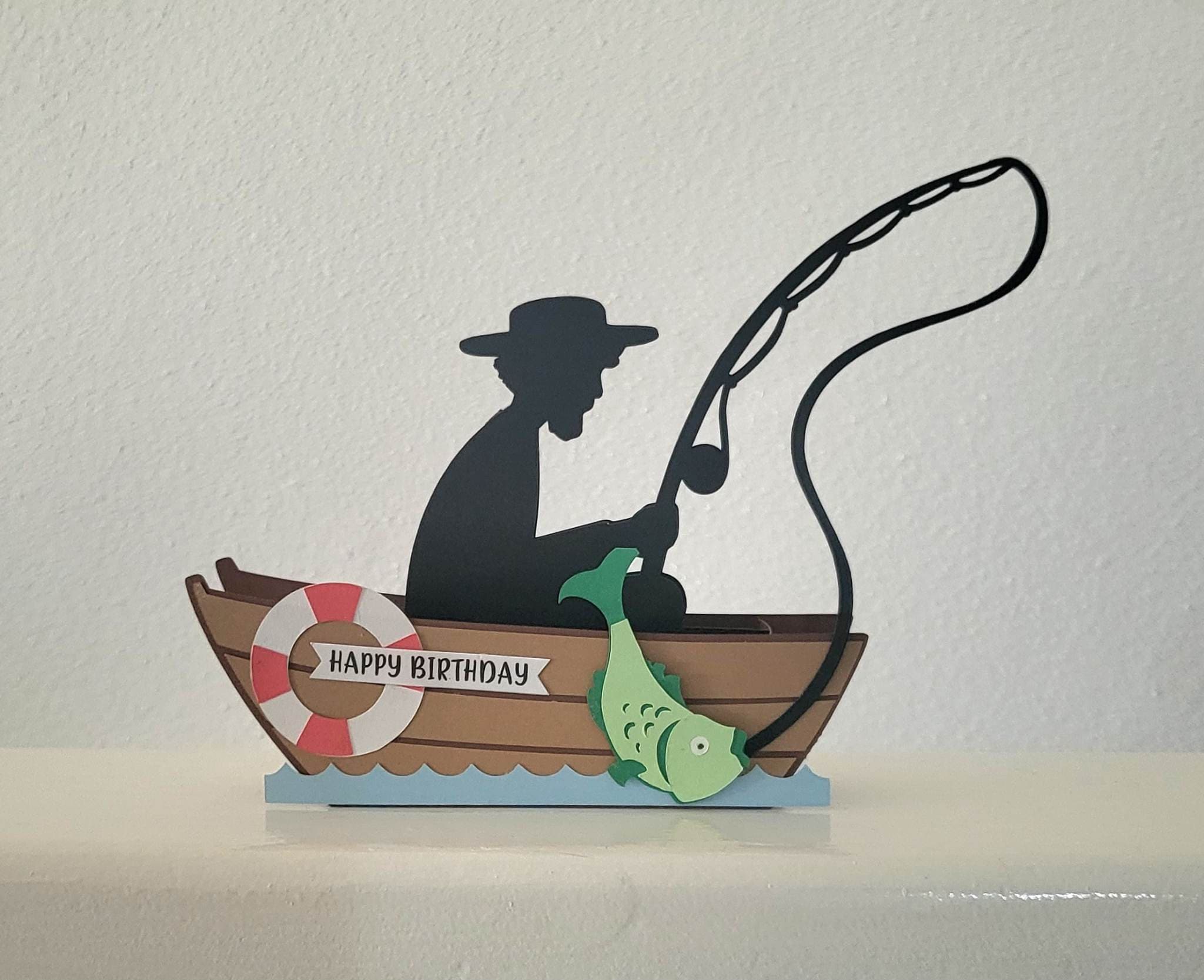 Fishing Themed 3D Pop up Card - Etsy