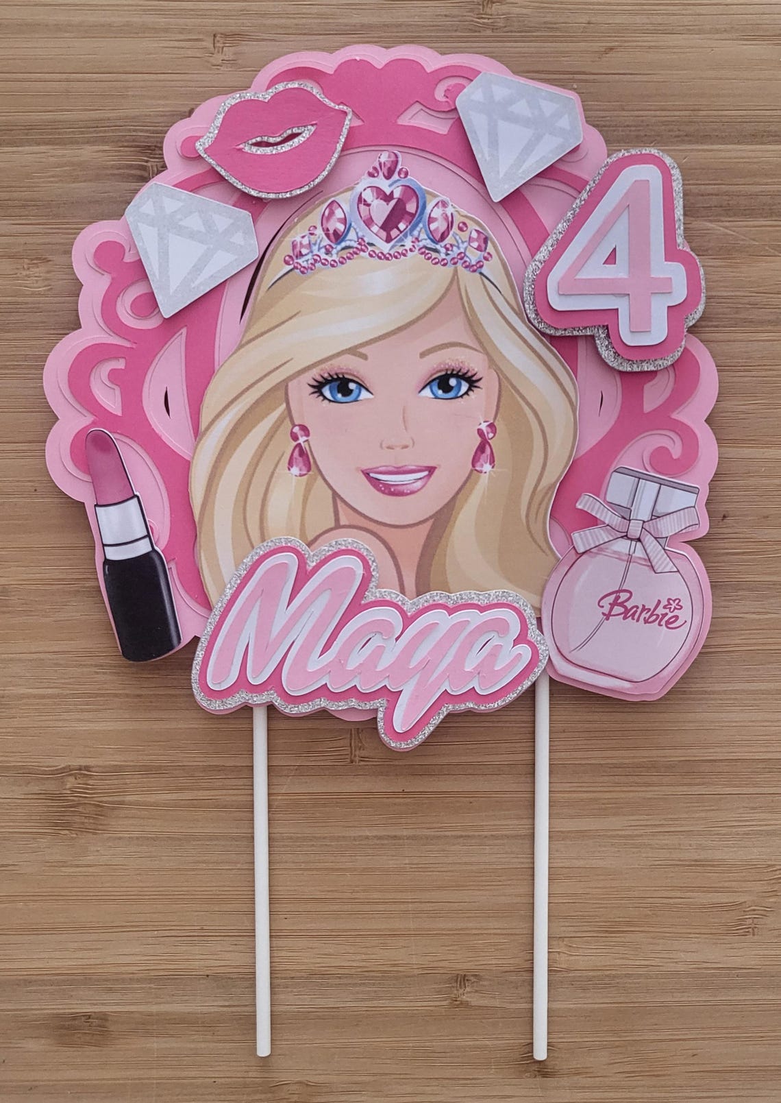 Princess Make up Doll Themed Girls Themed Personalised Birthday Cake ...