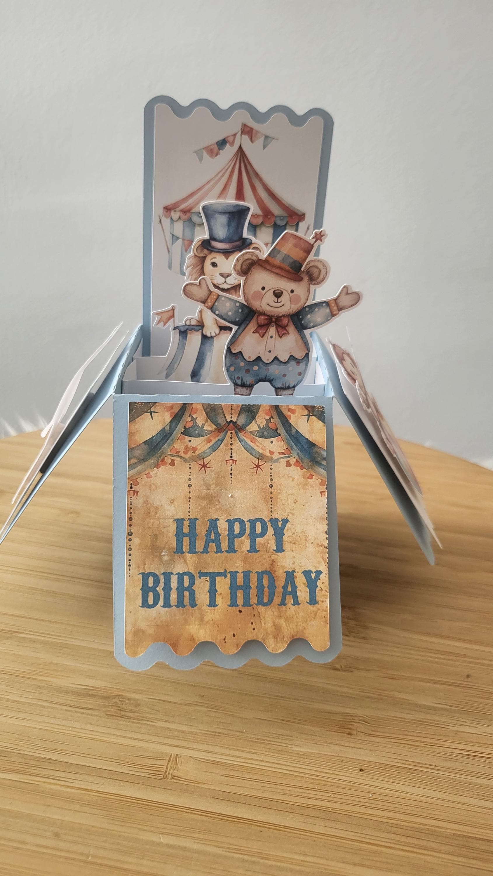 Birthday Circus Pop up Card - Personalise With a Name, Age and or ...