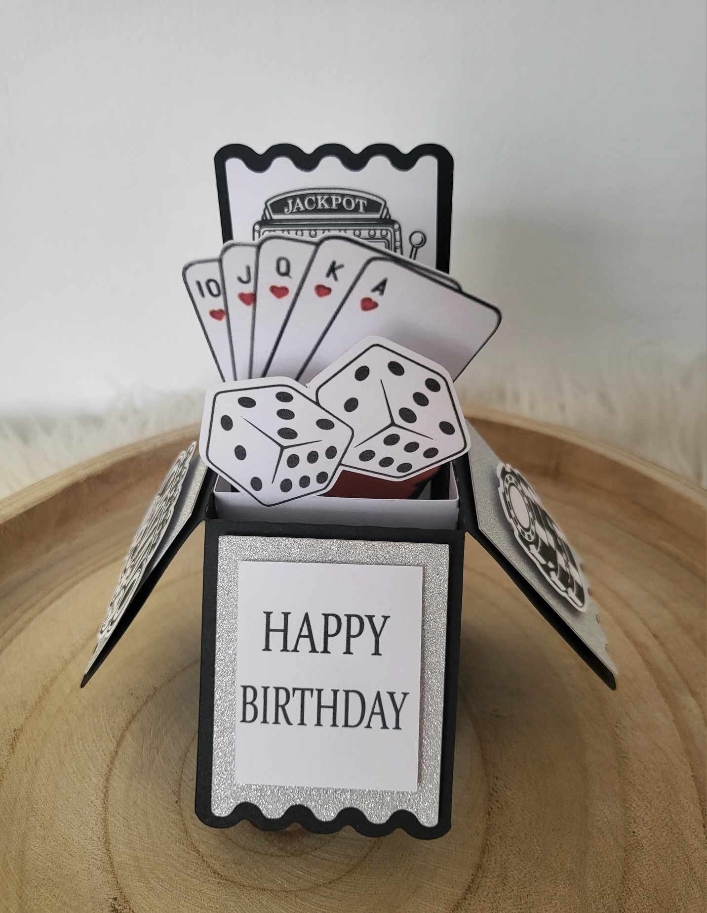 Casino / Poker / Cards / Slot Machine Themed Birthday Pop up Card - Etsy