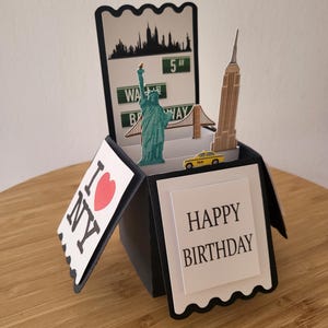 New York America Themed Birthday Pop up Card - Etsy