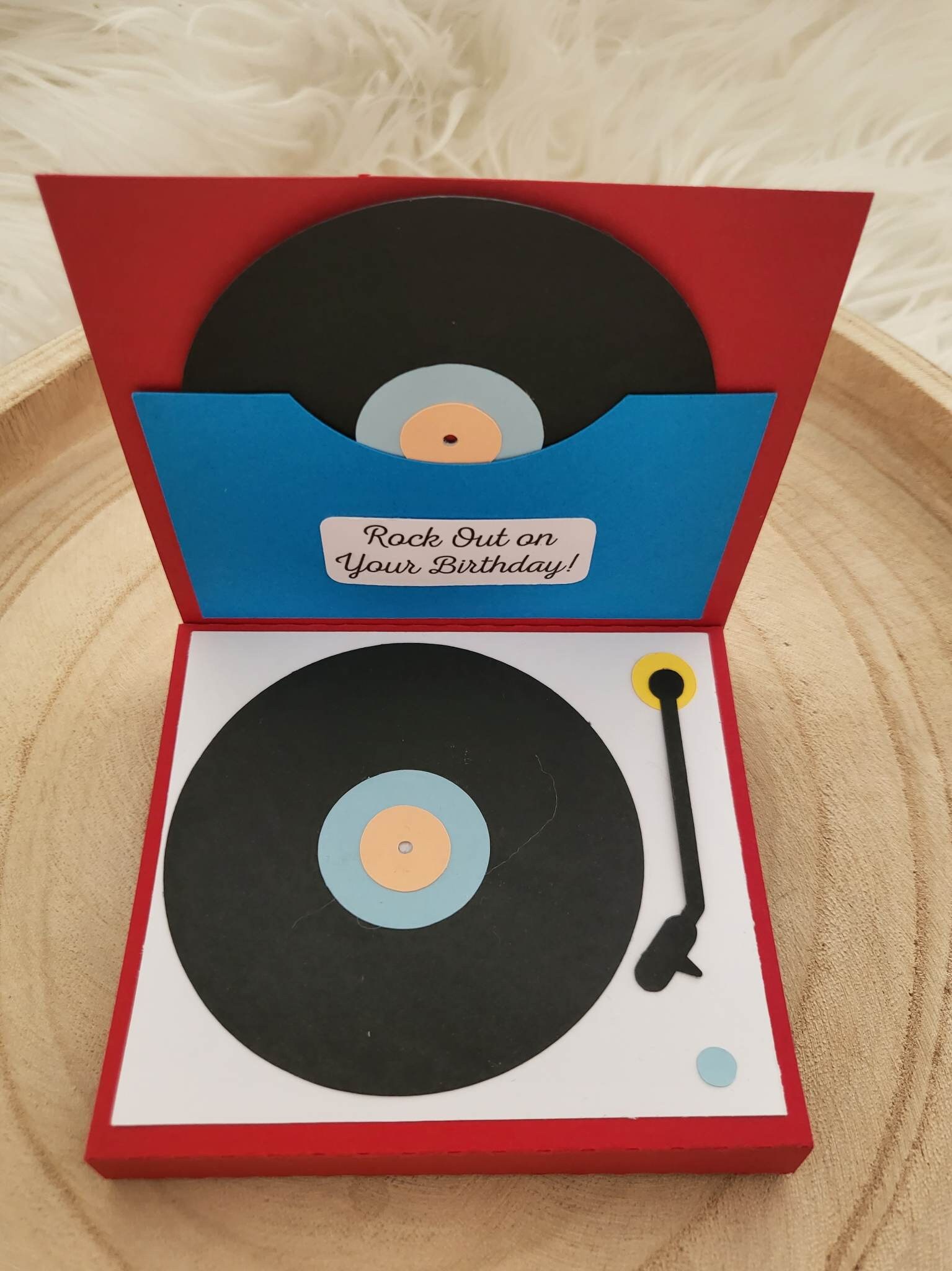 Vinyl Music Records Record Player Themed Birthday Pop up Card - Etsy