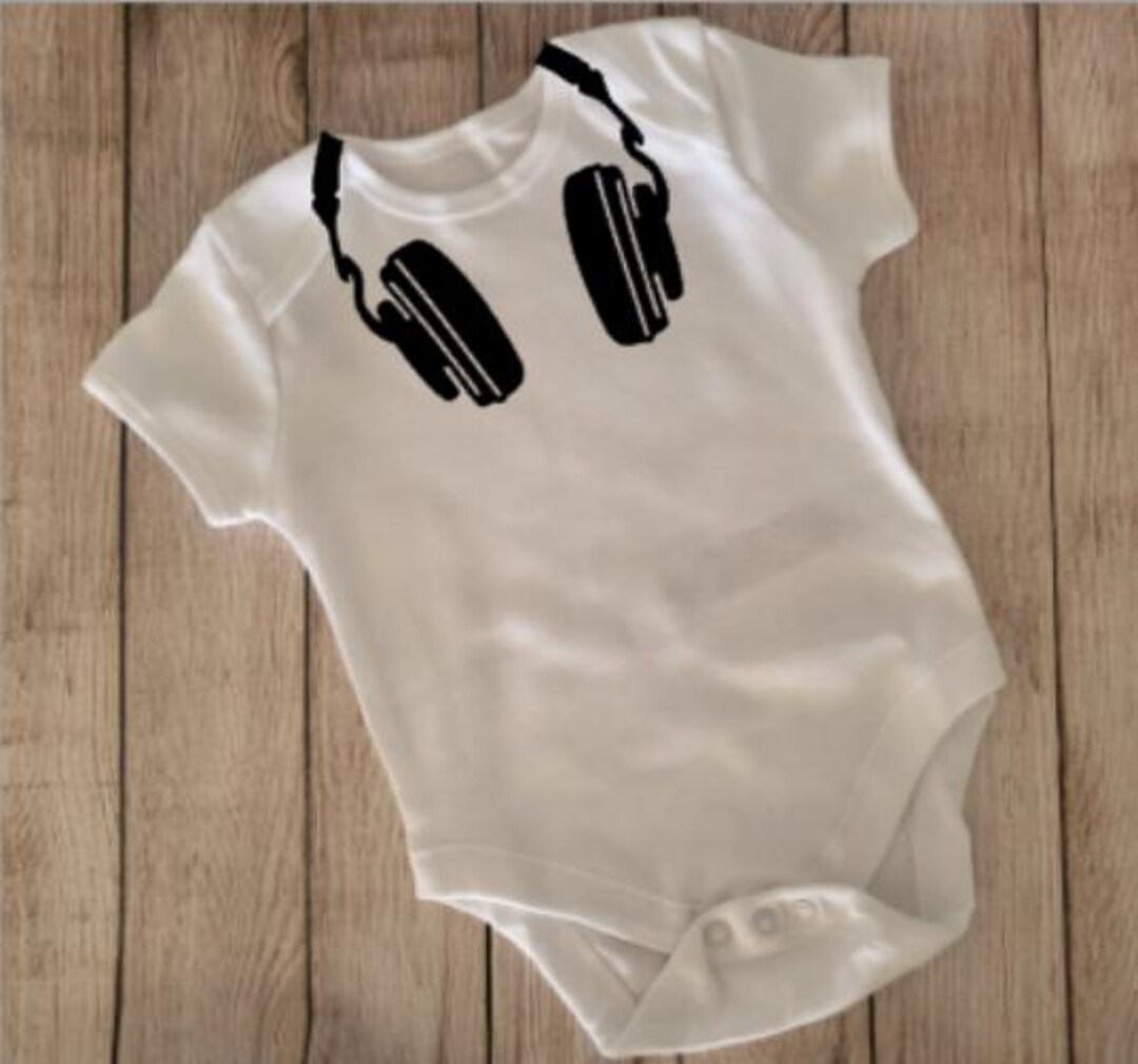 Baby DJ Disc Jockey Music Rave House Dance Headphones Funny Baby ...