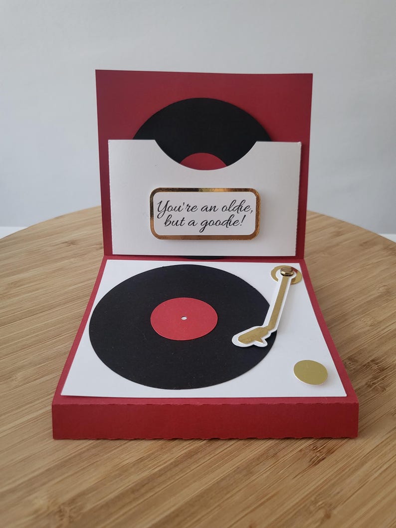 Vinyl Music Records Record Player Themed Birthday Pop up Card - Etsy