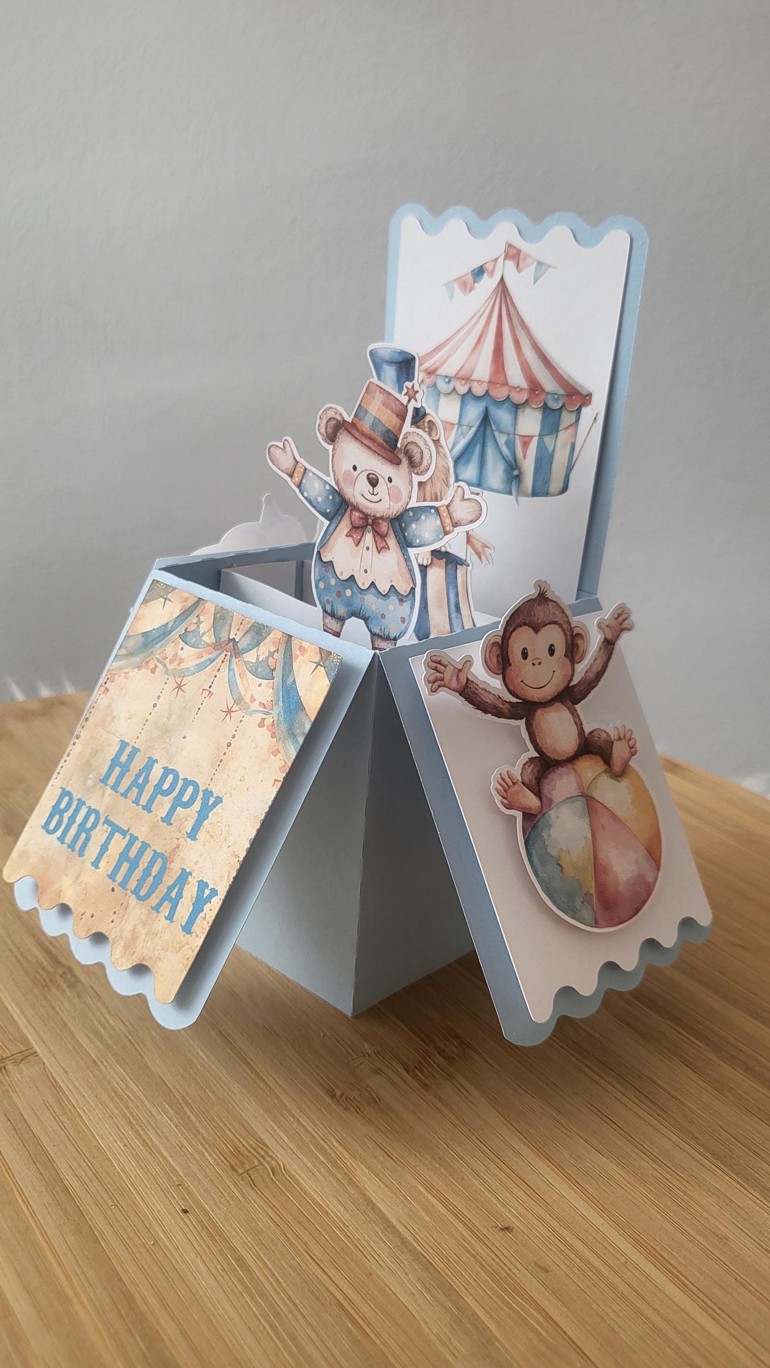 Birthday Circus Pop up Card - Personalise With a Name, Age and or ...