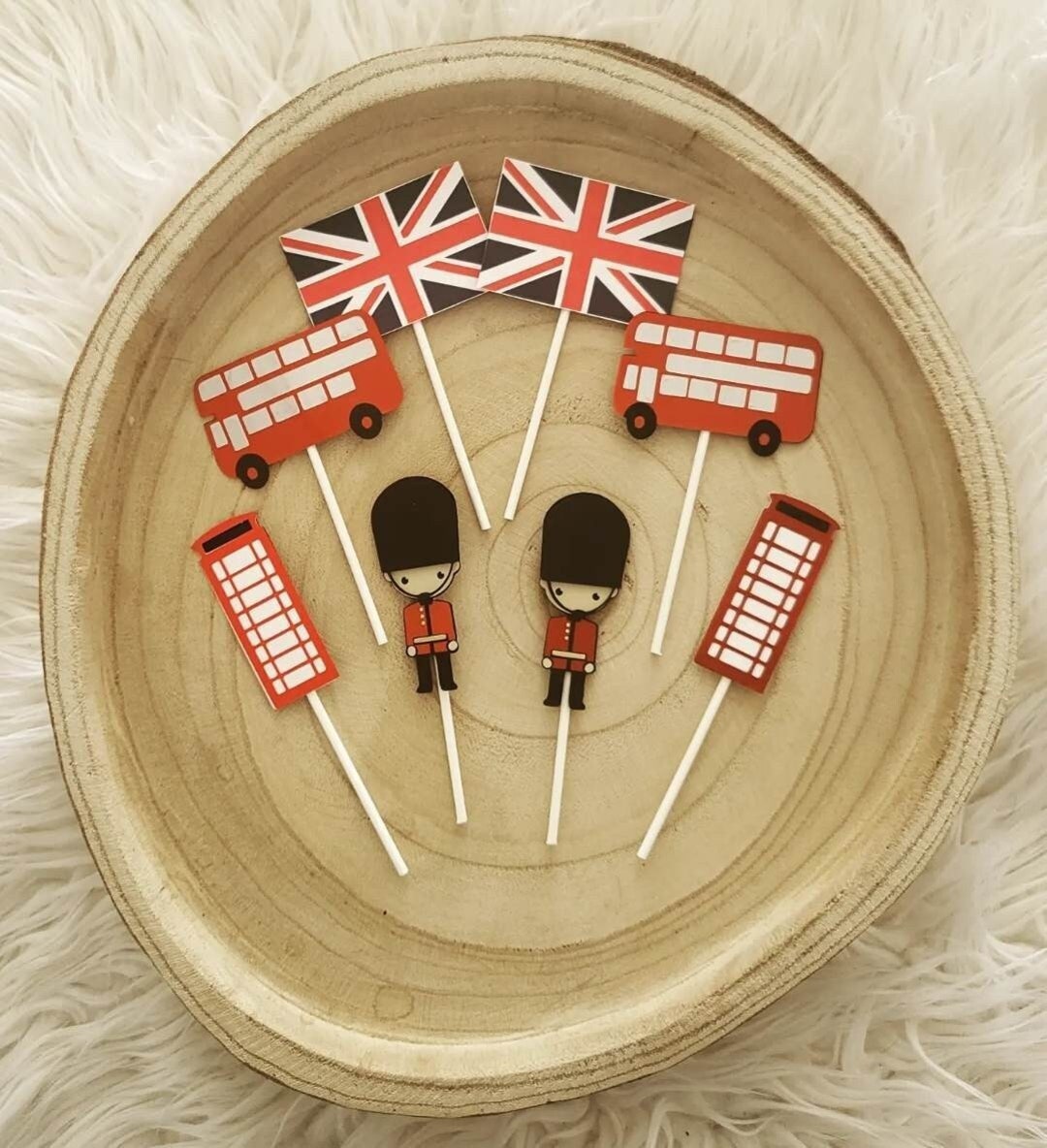 London Themed Cupcake Toppers - Party Decor / King's Coronation ...