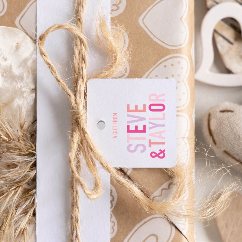 Birthday Gift Tags, Square Gift Tag, Birthday Party, Celebration Tag ...