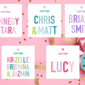 Birthday Gift Tags, Square Gift Tag, Birthday Party, Celebration Tag ...