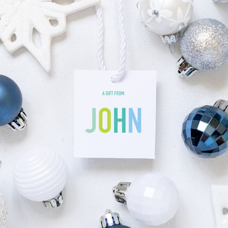 Birthday Gift Tags, Square Gift Tag, Birthday Party, Celebration Tag ...