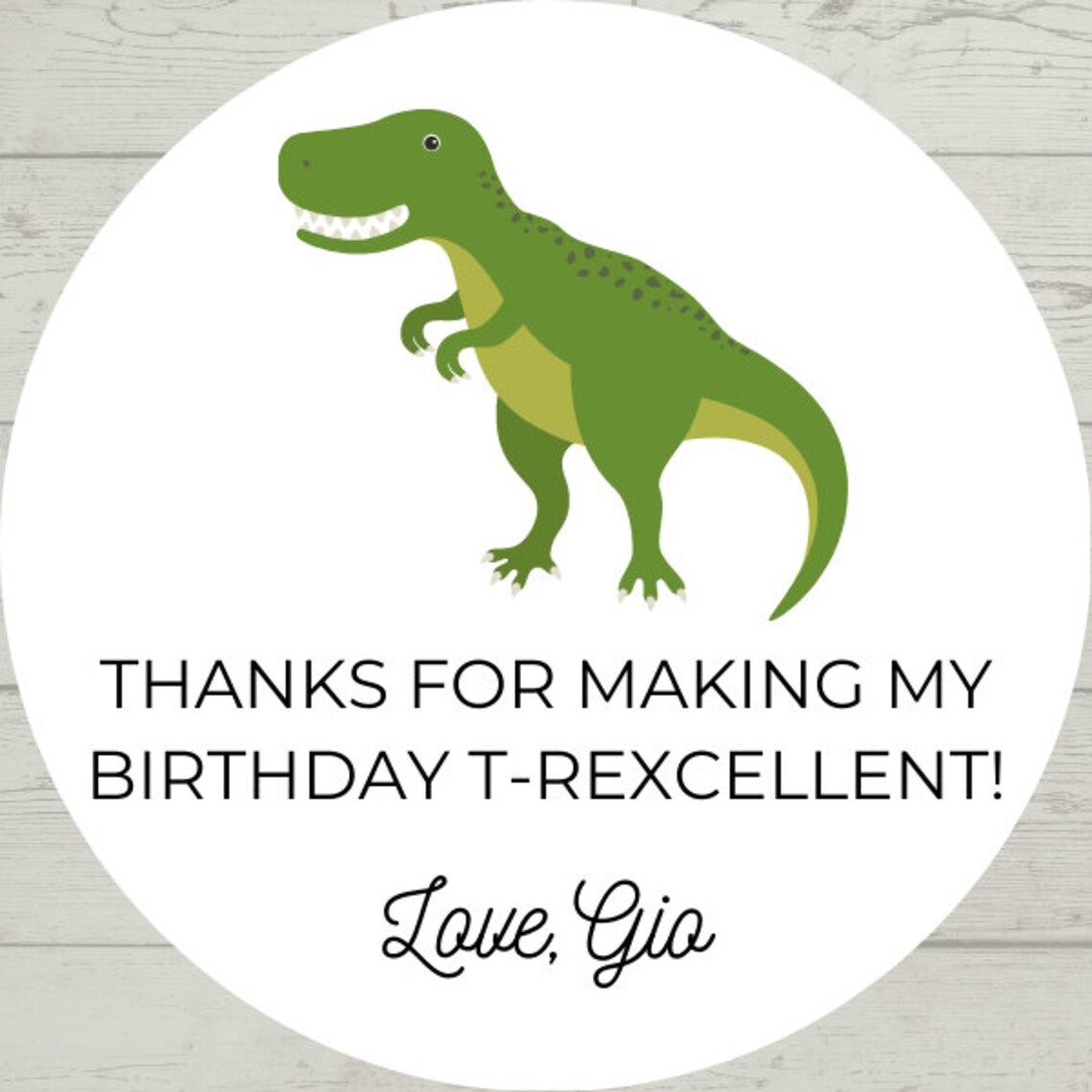 Personalized Birthday Sticker Thank You Birthday Favor - Etsy