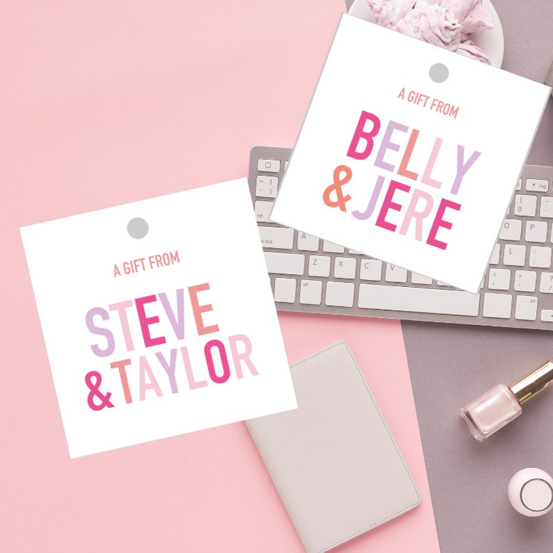 Birthday Gift Tags, Square Gift Tag, Birthday Party, Celebration Tag ...