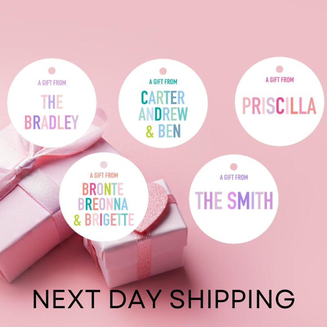 Custom Gift Tag, Birthday Tag,to From Tag, Gift Bag, Wrapping Paper ...