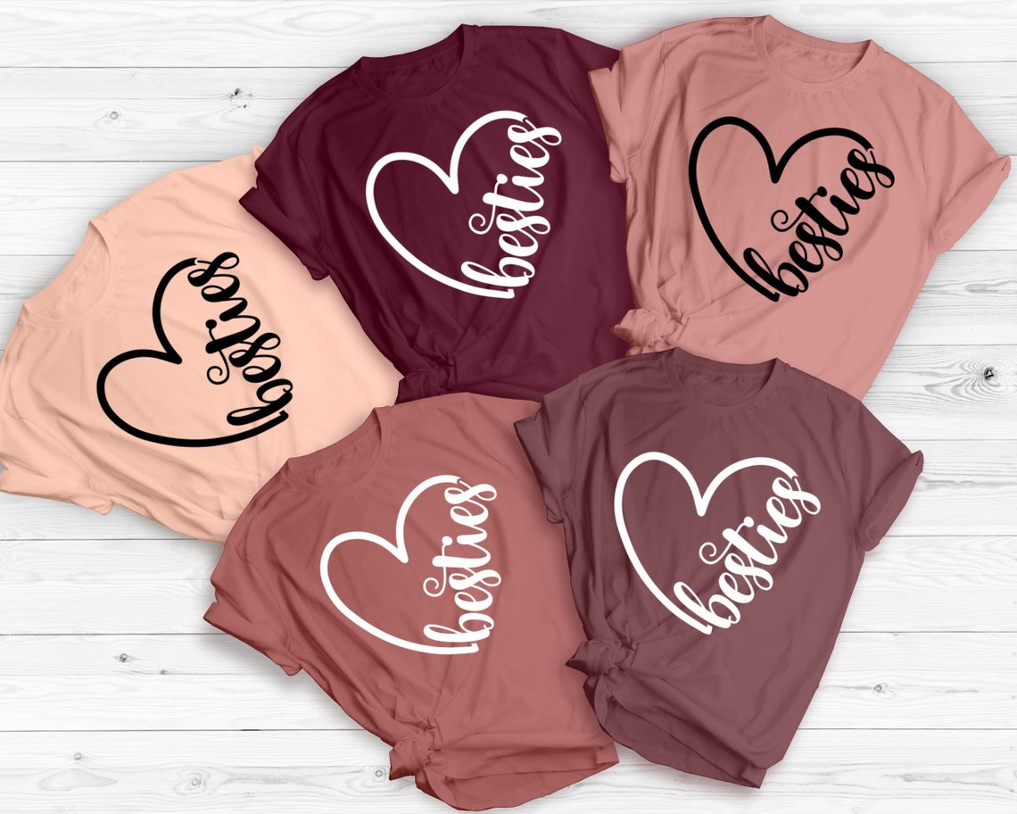 Best Friends Shirts Besties Matching Shirt Best Friends | Etsy
