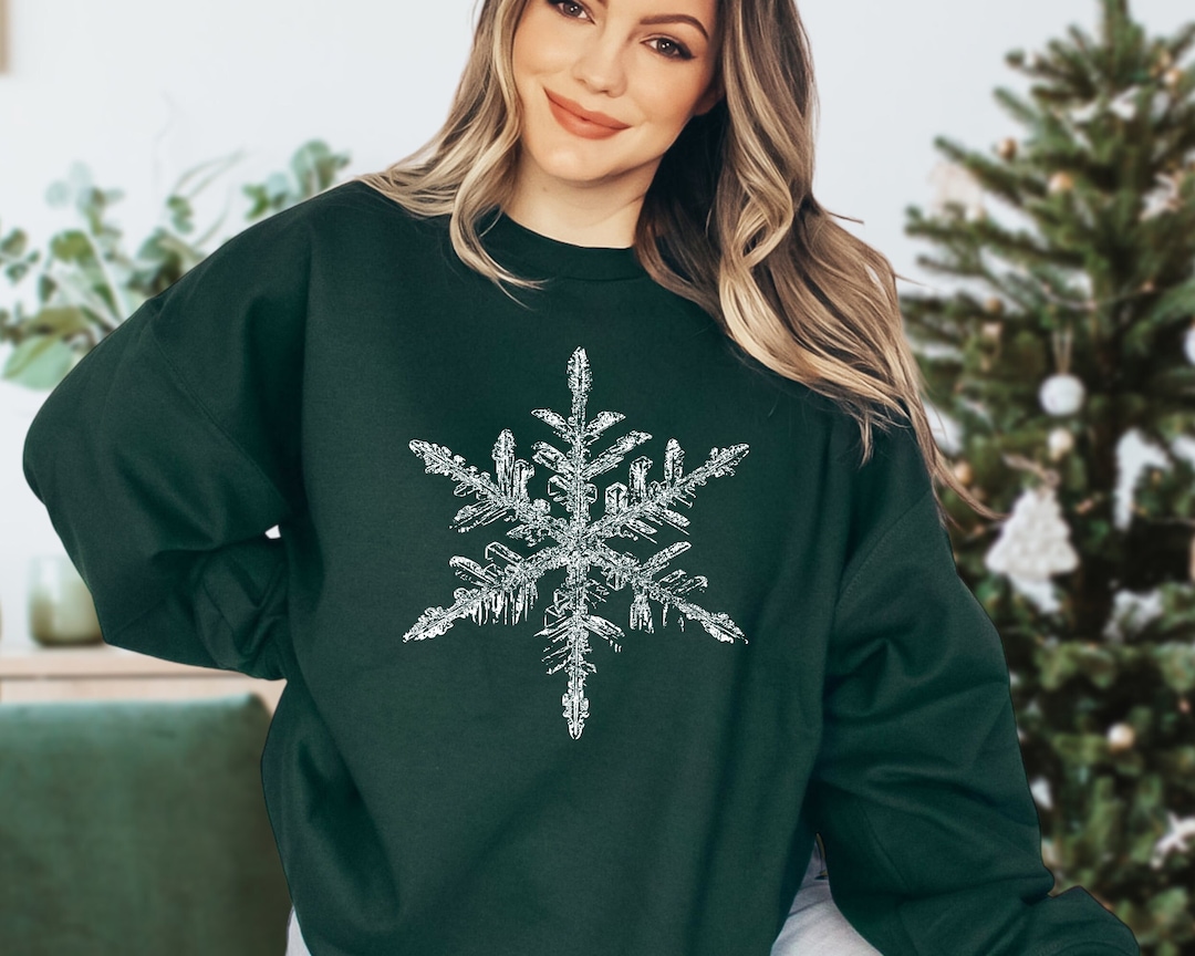 Snowflake Sweatshirt, Holiday Sweater, Matching Christmas Sweater ...