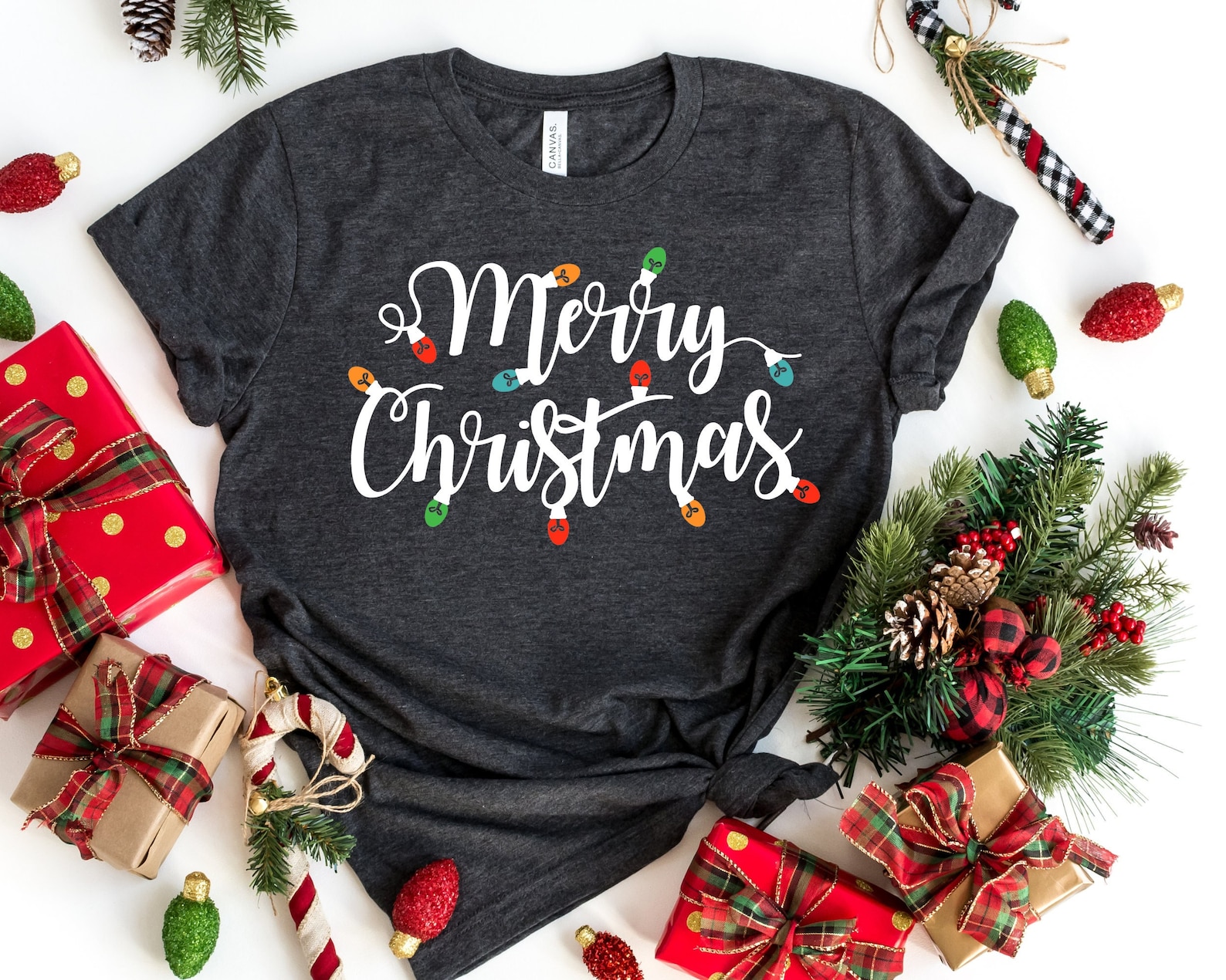 Merry Christmas Shirt, Christmas Lights Shirt, Christmas Lights T-shirt ...