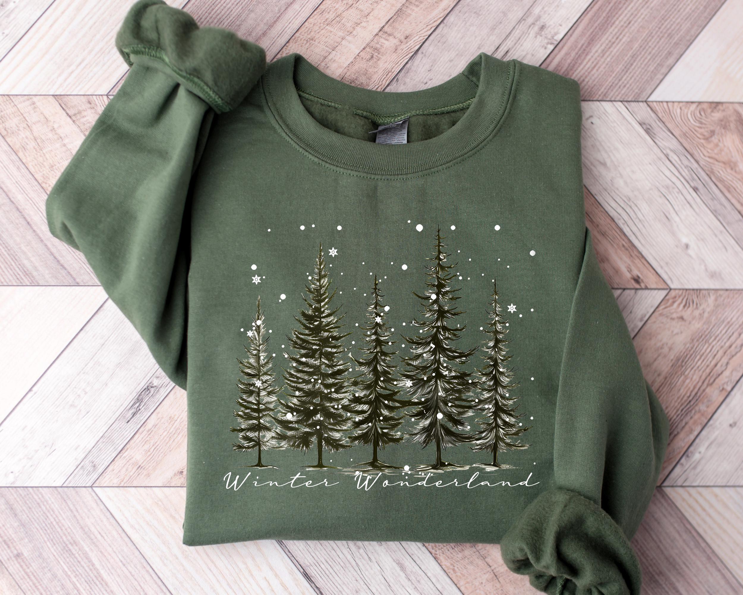 Winter Wonderland Sweatshirt: Christmas Tree Crew Shirt - Etsy